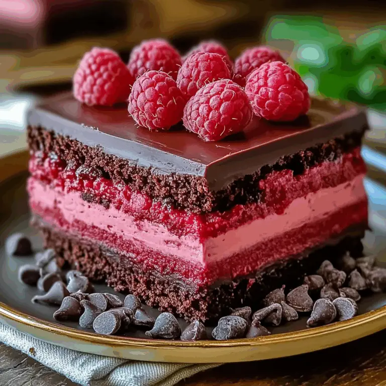 Heavenly Raspberry Chocolate Mousse Cake